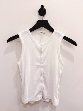 rag & bone | Tops | Rag Bone White Sleeveless Buttonfront Tank | Poshmark